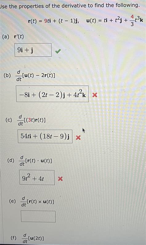 Solved Jse The Properties Of The Derivative To Find The Chegg Com