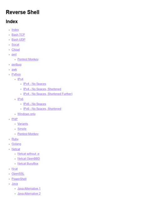 reverse shell pdf operating system technology computer science