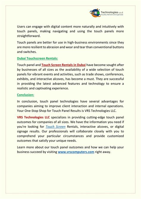 PPT What Are The Different Types Of Touch Panels PowerPoint Presentation ID