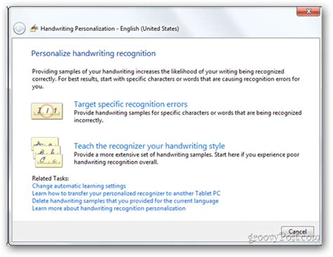 Handwriting And Handwriting Recognition In Windows