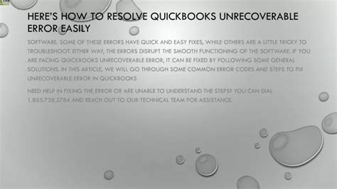 Ppt Simple Methods To Resolve Quickbooks Unrecoverable Error Powerpoint Presentation Id 11426780