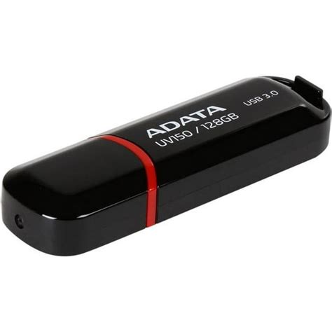 Adata AUV150-128G-RBK 128GB UV150 Snap-on Cap USB 3.0 Flash Drive ...