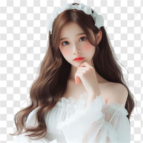 흰 드레스와 긴 머리를 가진 소녀 소녀 머리 아름다운 머리 여자 Png 일러스트 및 이미지 에 대한 무료 다운로드 Pngtree