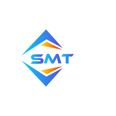 SMT Abstract Technology Logo Design On White Background SMT Creative Initials Letter Logo
