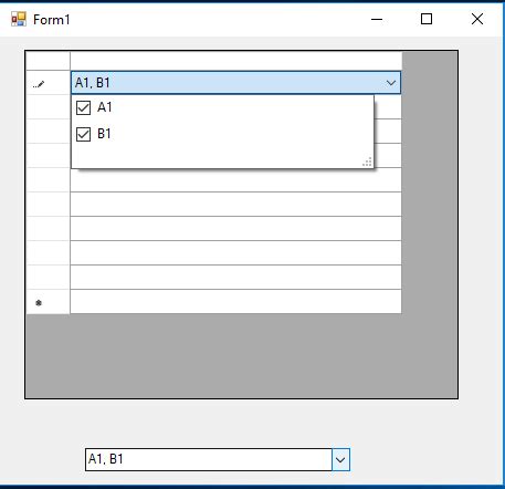 C Multi Value CheckedComboBoxcell Should Be Shown On Datagridview Without Validation Error