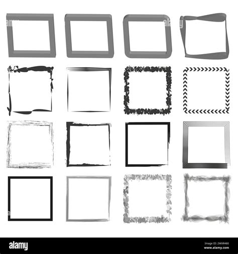 Assorted Frame Set Variety Of Square Borders Collection Of Decorative Frames Frames For