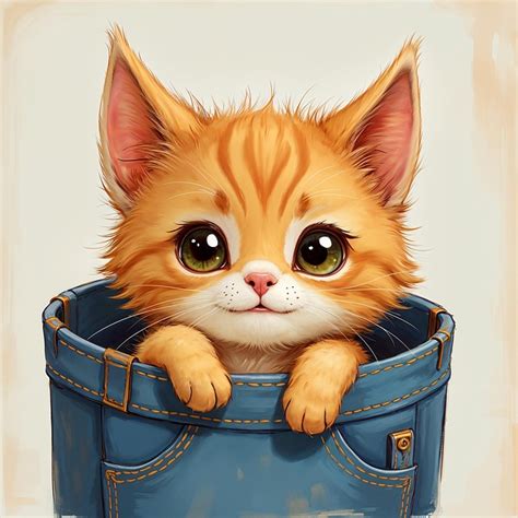 Ai 생성 귀여운 주방 주황색 얼룩 Pixabay의 무료 이미지