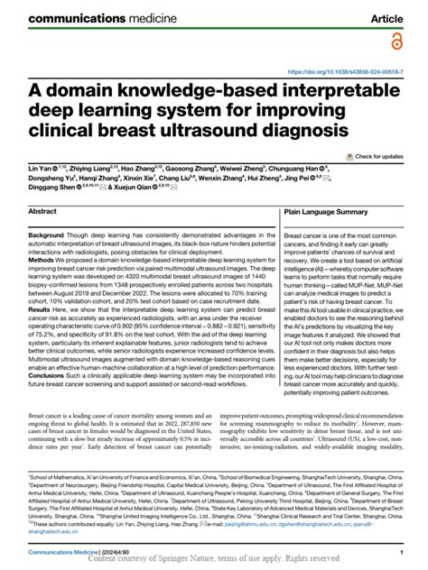 A Domain Knowledge Based Interpretable Deep Learni Pdf Medical Ultrasound Medical Imaging