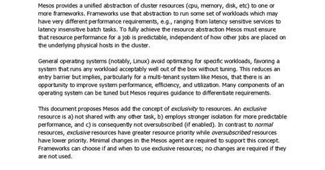 Mesos Exclusive Resources Apache Mesos Apache Software Foundation