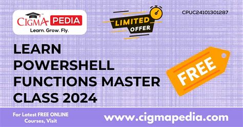 Learn Powershell Functions Master Class 2024 Free Udemy Course Cigma Pedia