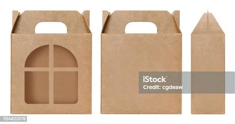 상자 갈색 창 모양 컷 아웃 포장 템플릿 빈 크 래 프 트 상자 골 판지 고립 된 흰색 배경 상자 종이 크 래 프 트 천연 소재 선물 상자 갈색 종이 산업 포장 판지에서 0
