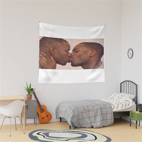 2 Black Guys Kissing Poster For Sale By Pickledrugs Redbubble
