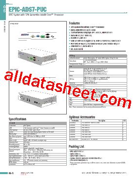 EPIC ADS7 PUC A11 0004 Datasheet PDF AAEON Technology