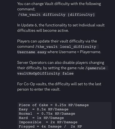 Difficulty Scaling Rvaulthuntersminecraft