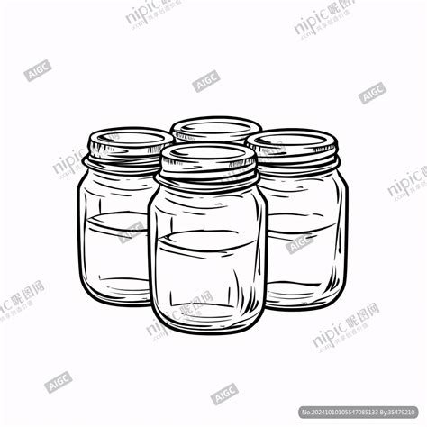 Ai创作图调料瓶插画 插画玻璃瓶 瓶瓶罐罐素材 插画小瓶 玻璃罐 透明罐子效果图 瓶子卡通素材 水果罐装玻璃瓶摆件 零食罐子手绘包装 中药罐子