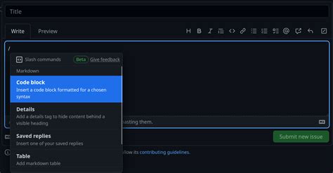 Github Vereinfacht Markdown Nutzung Mit Slash Commands Get The Most