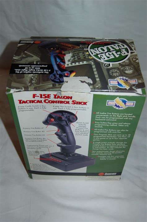 Joystick Suncom F 15e Talon V Originální Krabici Hra Usaf 1999 Aukro