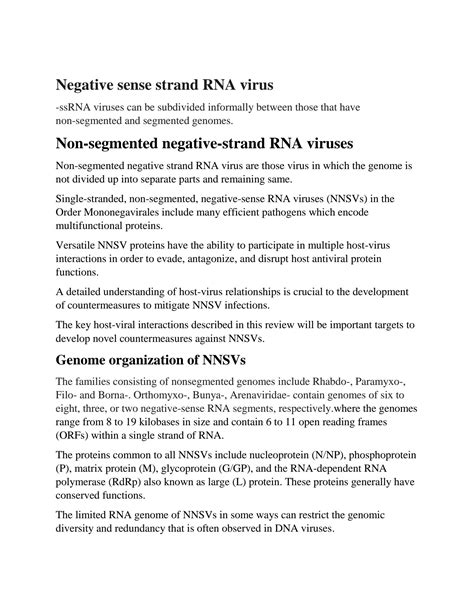 Solution Different Between Segmented And Non Segmented Negative Strand