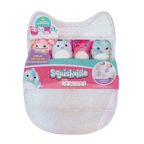 Squishville By Original Squishmallows Play And Display Storage Four 2 Inch Plush Included