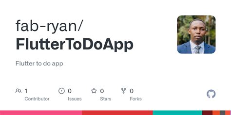 github fab ryan fluttertodoapp flutter to do app