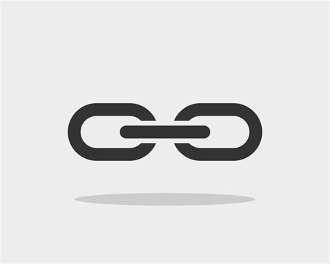 Chain Link Vector Icon Chainlet Element Flat Design Concept Connection Symbol Isolated On