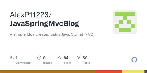 github alexp11223 javaspringmvcblog a simple blog created using java