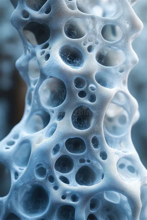 Layered Membranes Feature Transparent Overlapping Layers Resembling Organic Structures Stock