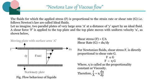 Rheology Newtonian And Non Newtonian Flow PPTX