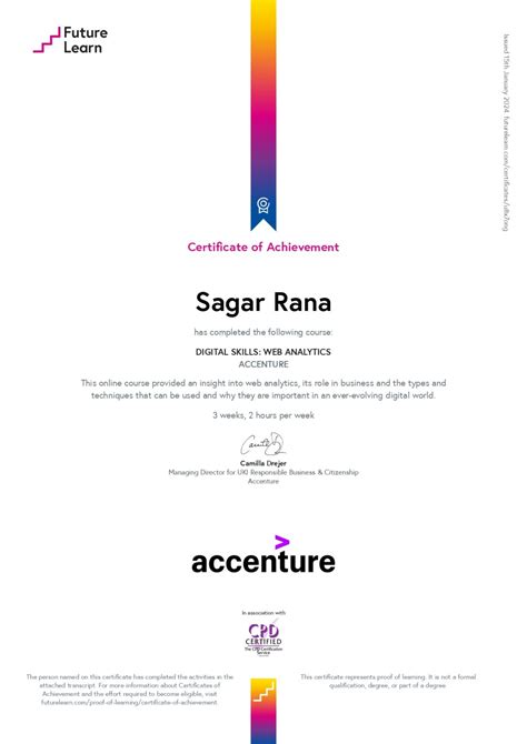Completed The Digital Skills Web Analytics Accenture Program Learned