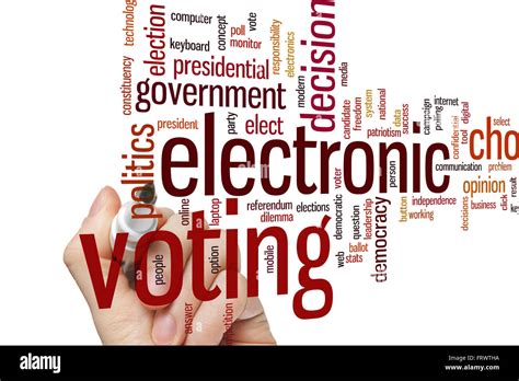 Electronic Voting Concept Word Cloud Background Stock Photo Alamy