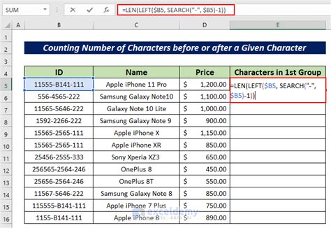 How To Use LEN Function In Excel Examples