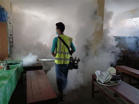 ခရမ်းမြို့နယ်ရှိ အခြေခံပညာကျောင်းများတွင် သွေးလွန်တုပ်ကွေးရောဂါ ကြိုတင်ကာကွယ်ရေးခြင်‌ ဆေးဖျန်းခ