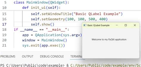 How To Create Qlabel Widget In Pyqt6