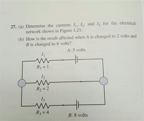 Solved 27 A Determine The Currents 1 12 And 13 For The Chegg Com