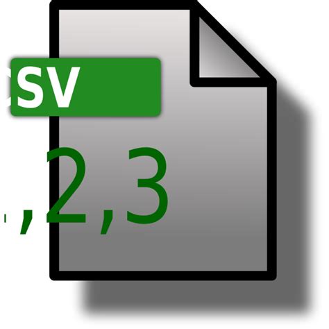 File Icon Csv Free Svg