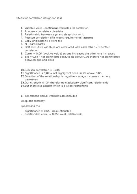 Spss Correlation Design Steps Analyzing Age And Sleep Relationships
