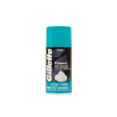 Gillette Shave Cream Foamy Sensitive Skin Blue Can 11 Oz Telli Industries