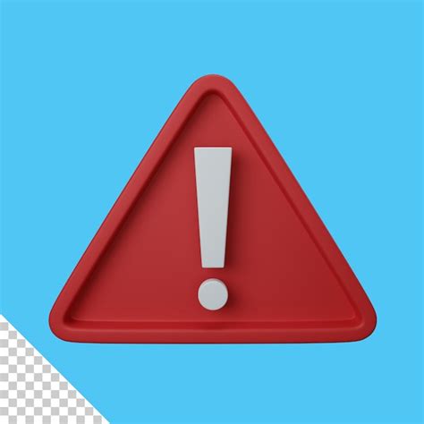 Premium Psd 3d Rendering Caution Sign Isolated Useful For User