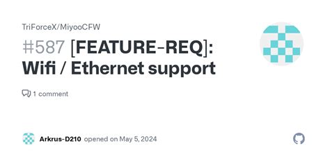 Feature Req Wifi Ethernet Support · Issue 587 · Triforcexmiyoocfw · Github