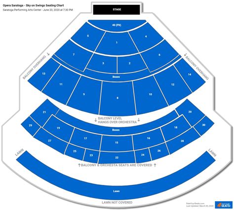 Saratoga Performing Arts Center Seating Chart