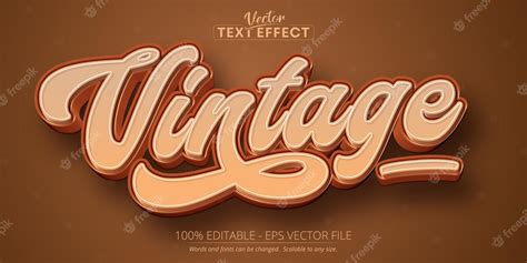 Premium Vector Vintage Retro Text Effect 70s And 80s Editable Text Style