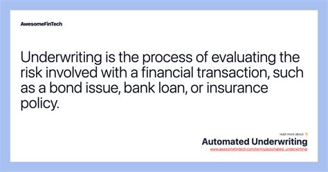 Automated Underwriting Awesomefintech Blog
