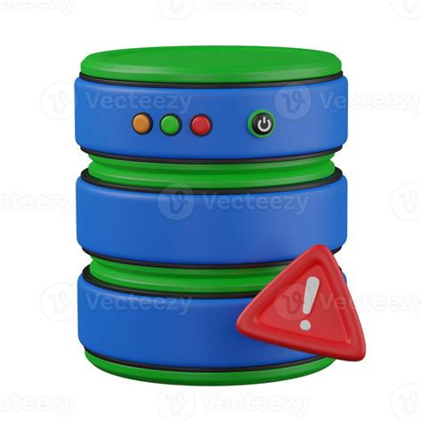 3d Render Database Error Illustration 58363581 Png
