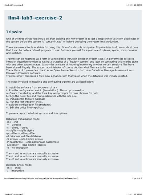 Tripwire Cheatsheet Pdf Command Line Interface Text File