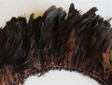 Royal Green Strung Schlappen Feathers Dyed Rich Brown Feathergirl