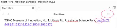 Geo Uri Only Clickable In Editing Mode But Not In View Mode Help Obsidian Forum