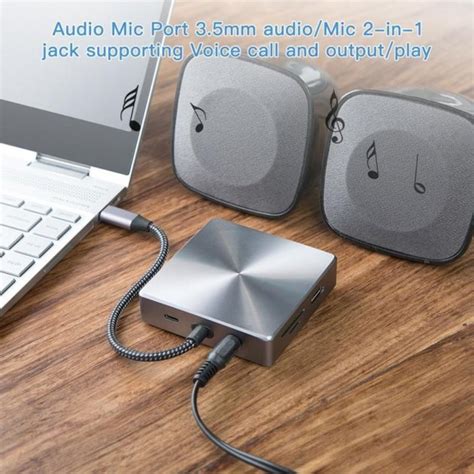 10в1 концентратор адаптер для Macbook и других ноутбуков 4k Hd Mi Rj45