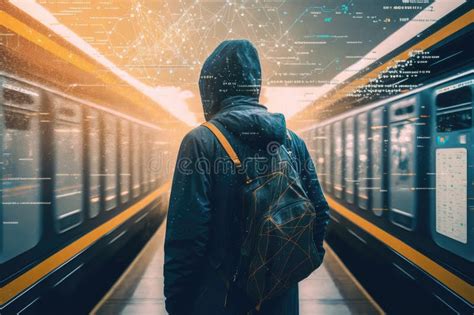 Machine Learning Model With View Of Complex System Shown In The Background Stock Illustration