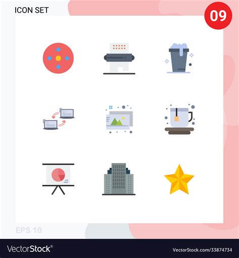 User Interface Pack 9 Basic Flat Colors Royalty Free Vector