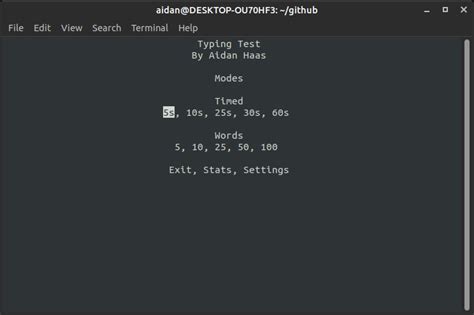 Github Ahaas25typing Test C Typing Test Written In C Language For Linux